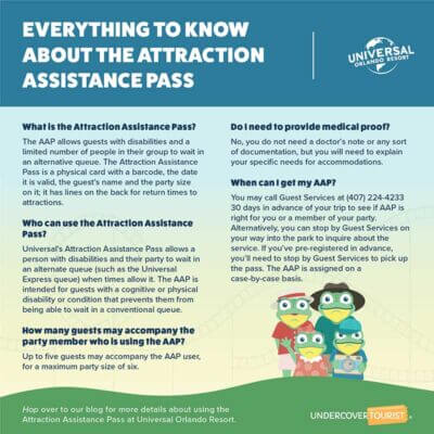 Overview of Universal's Attraction Assistance Pass