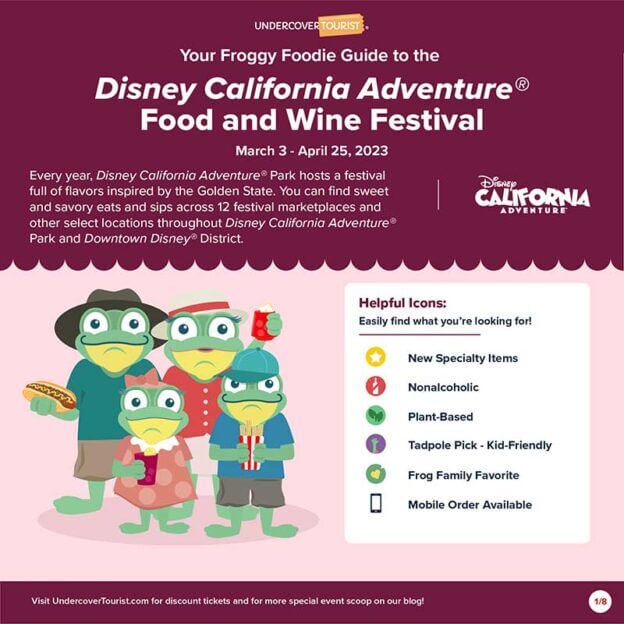 Full List of Disney California Adventure Food and Wine Festival 2023 Menus