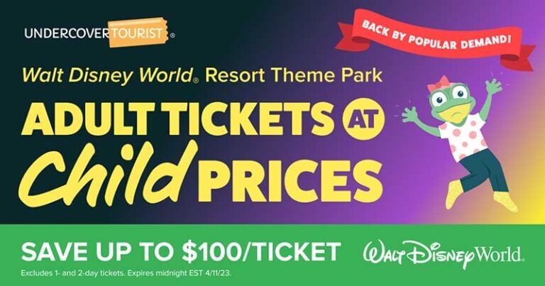 Walt Disney World Adult Theme Park Tickets at Child Prices