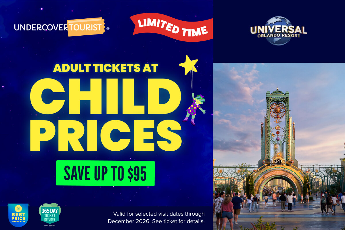 Universal Orlando Adult Theme Park Tickets at Child Prices